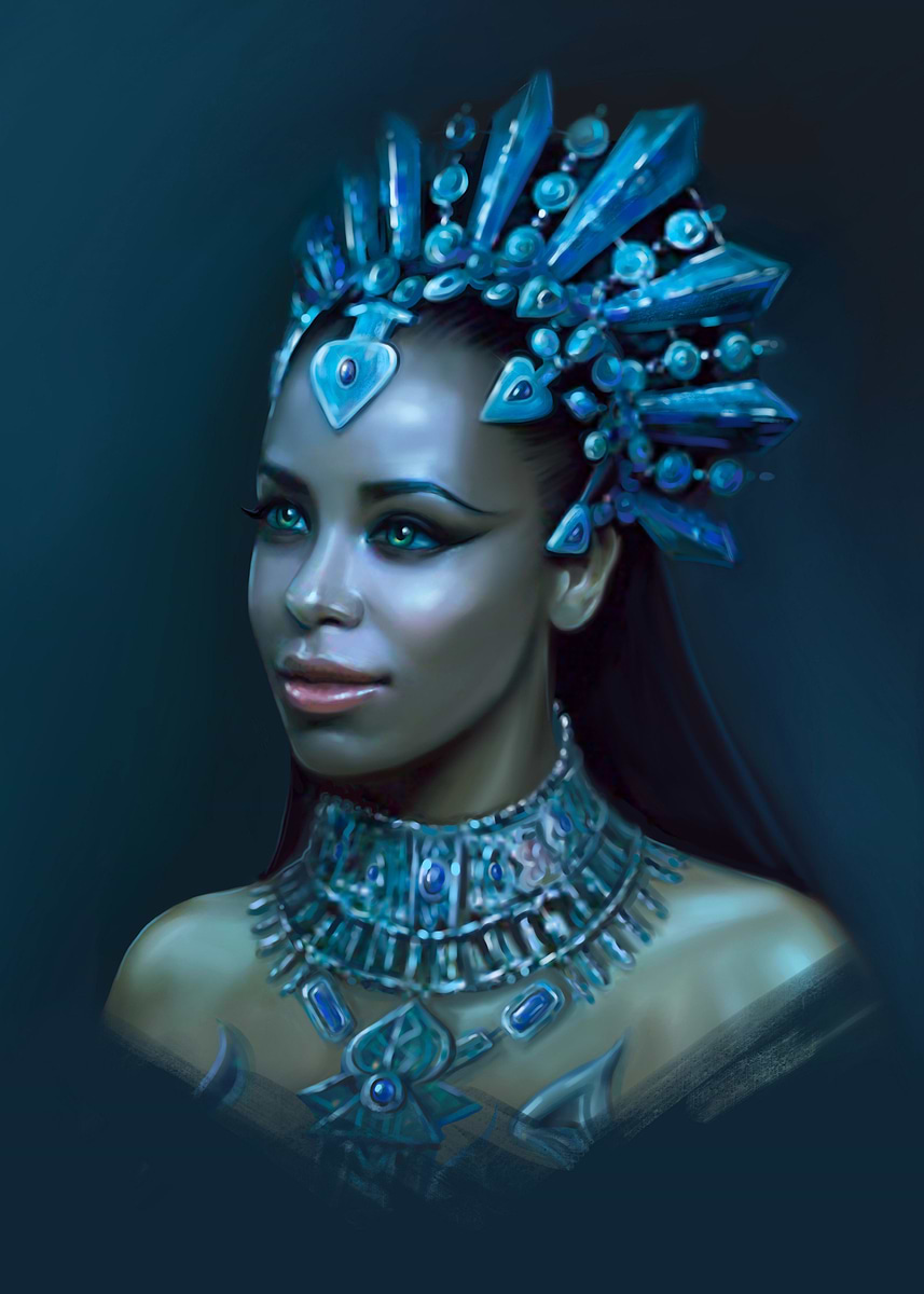 'Akasha queen of vampires' Poster, picture, metal print, paint by ...