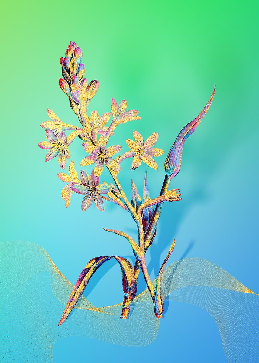 'Prismatic Tuberose Flowers' Poster, picture, metal print, paint by ...