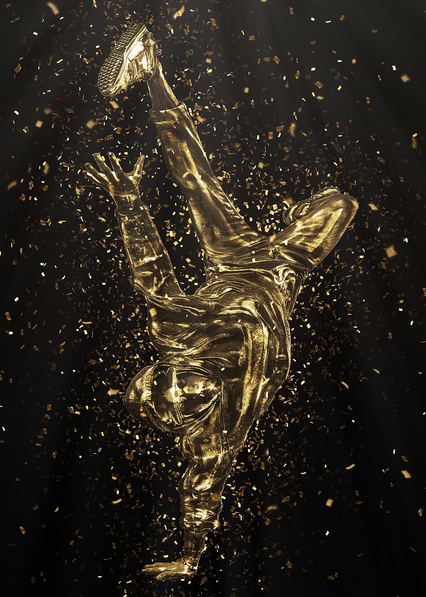 'Breakdance Master' Poster, picture, metal print, paint by Maksymilian ...
