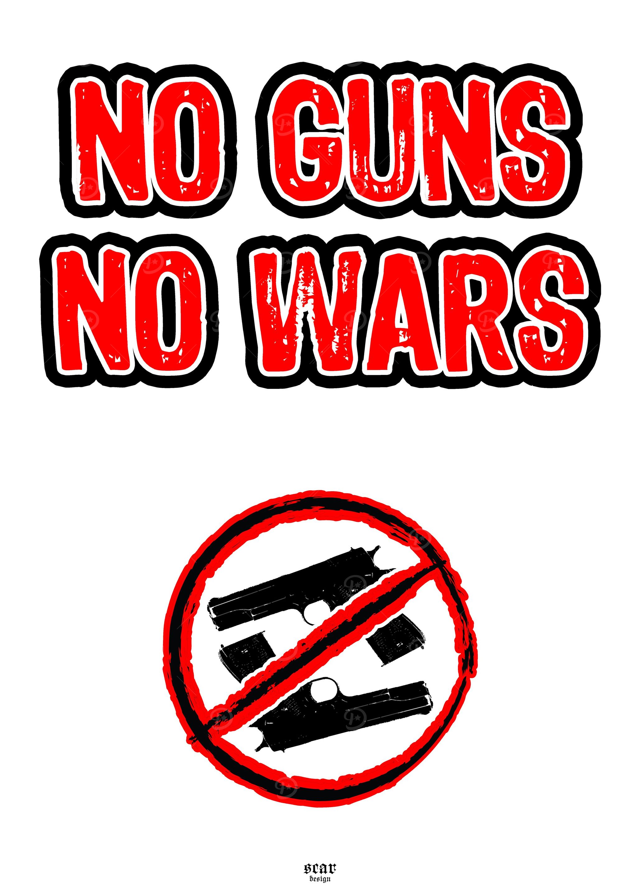 'Gun Control Anti War ' Poster, picture, metal print, paint by Scar ...