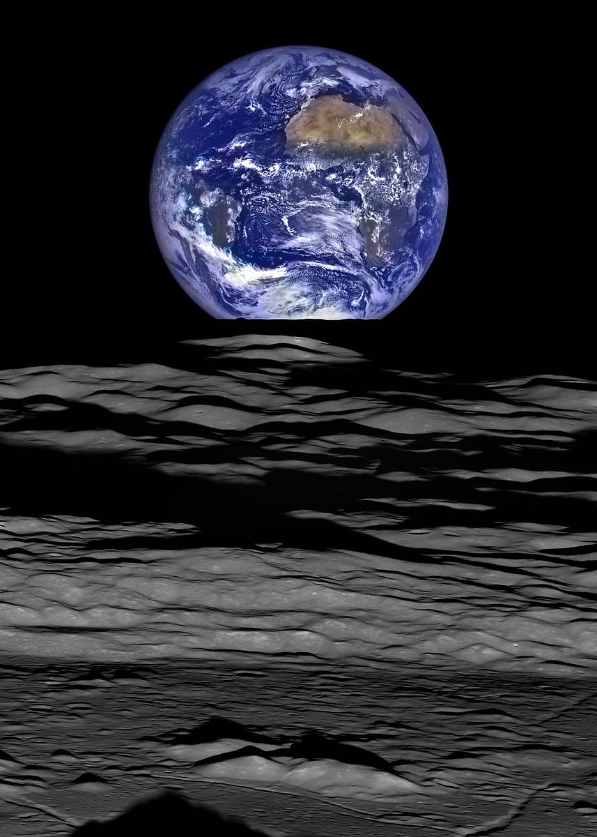 'Earthrise 2015 by LRO' Poster, picture, metal print, paint by Frederik ...
