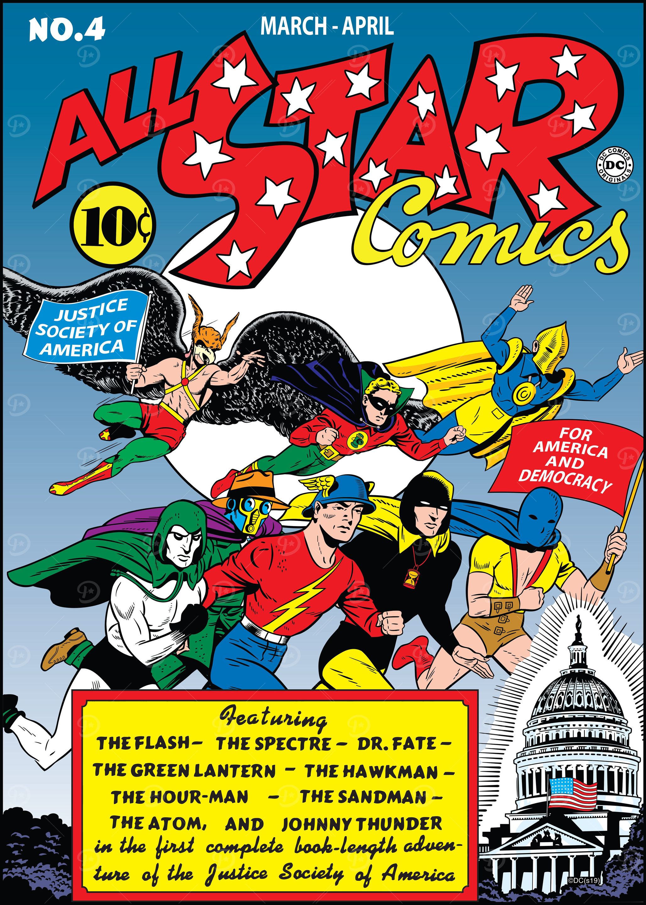 'All Star Comics' Poster, picture, metal print, paint by DC Comics ...