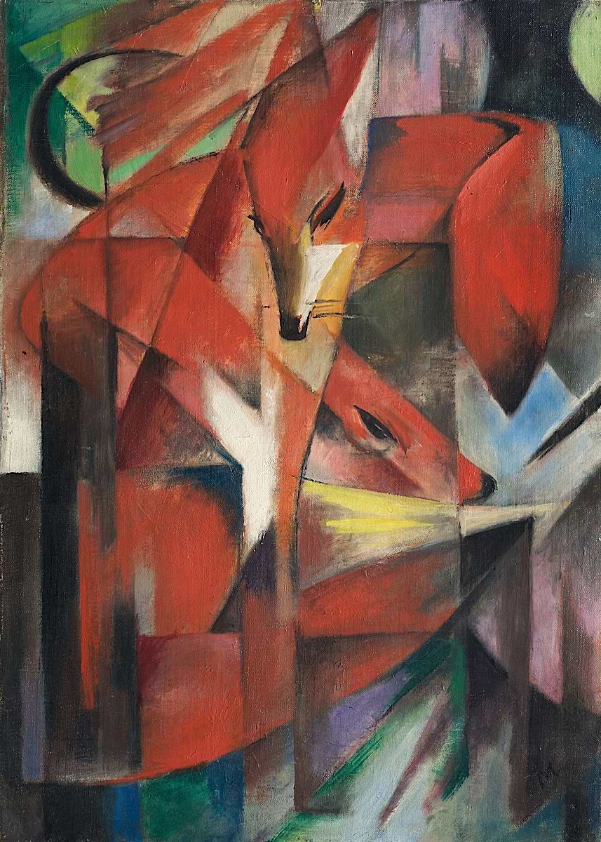 'Franz Marc The Foxes' Poster, picture, metal print, paint by Jon Baran ...