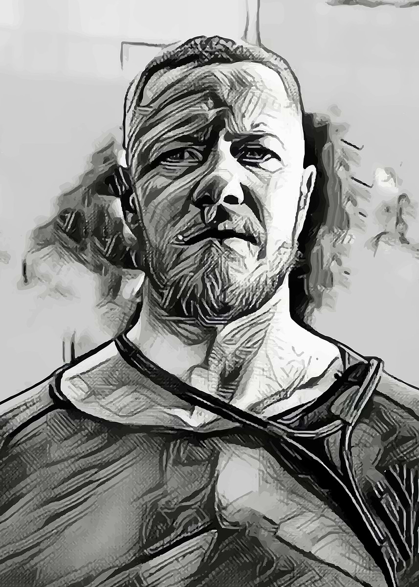 'Dan Art BW Version' Poster, picture, metal print, paint by ...