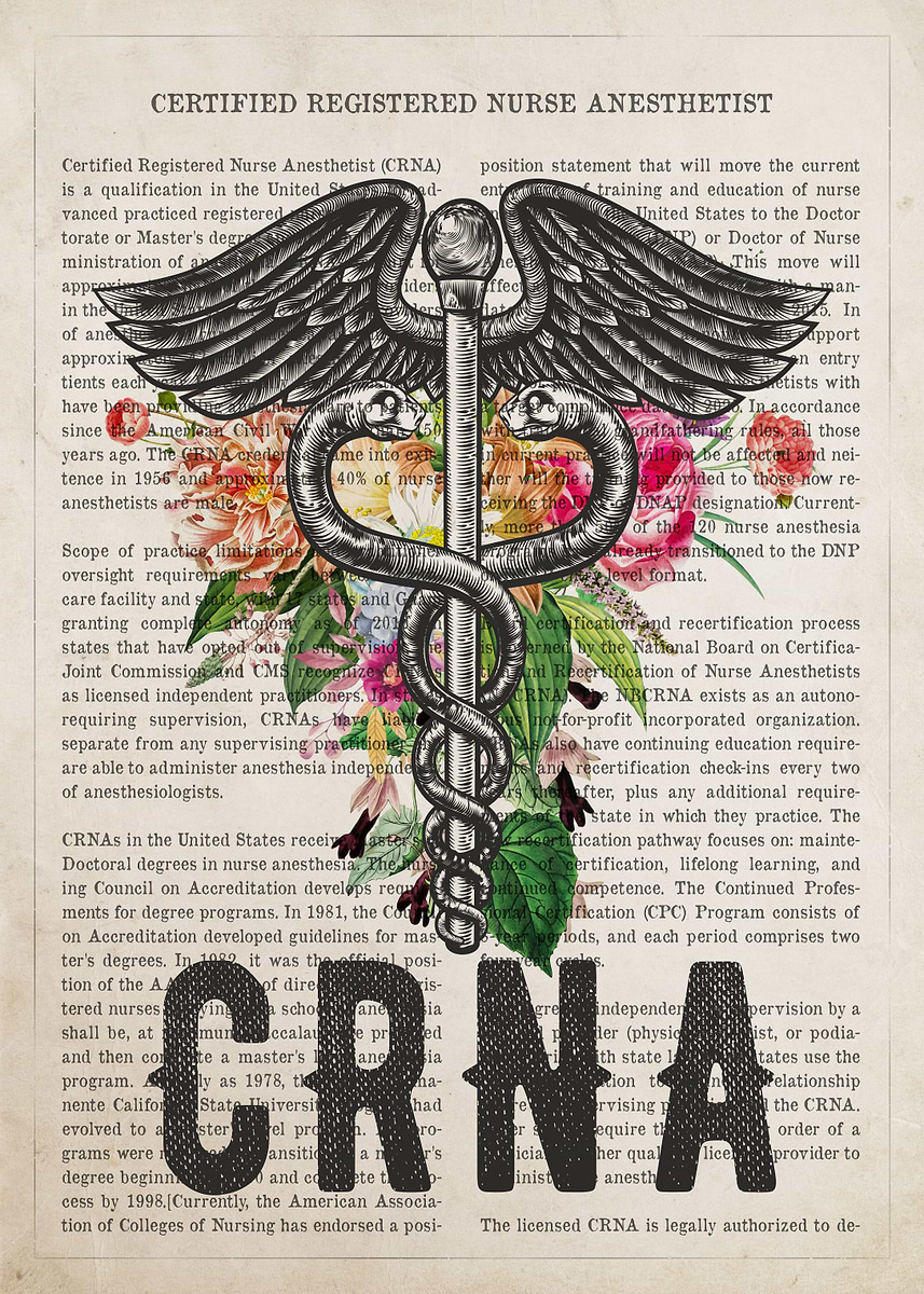 'CRNA Graduation Gift' Poster, picture, metal print, paint by Aged ...