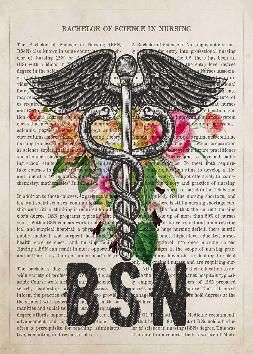 'BSN Graduation Gift' Poster, picture, metal print, paint by Aged Pixel ...