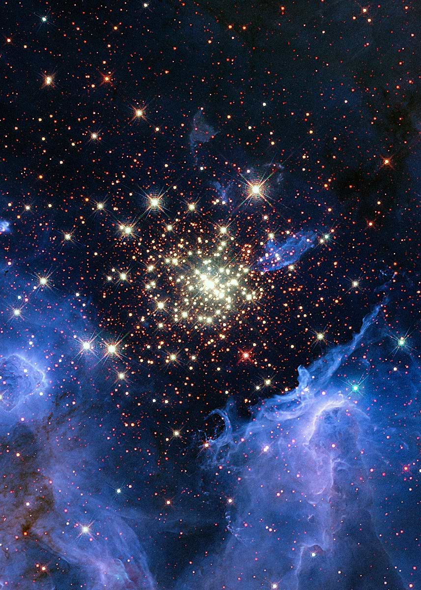 'Star Cluster' Poster, picture, metal print, paint by Cosmo 18 | Displate