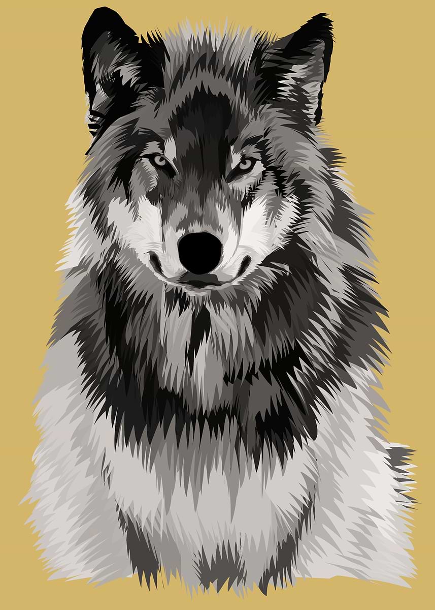 'wolf vector art' Poster, picture, metal print, paint by Jeritan tangan ...