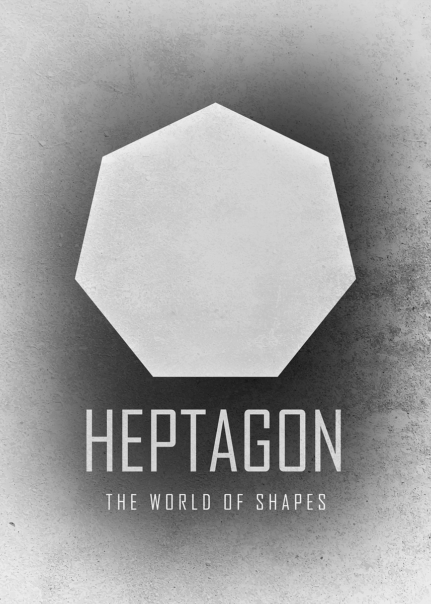 'Heptagon Black' Poster, picture, metal print, paint by BB Design ...