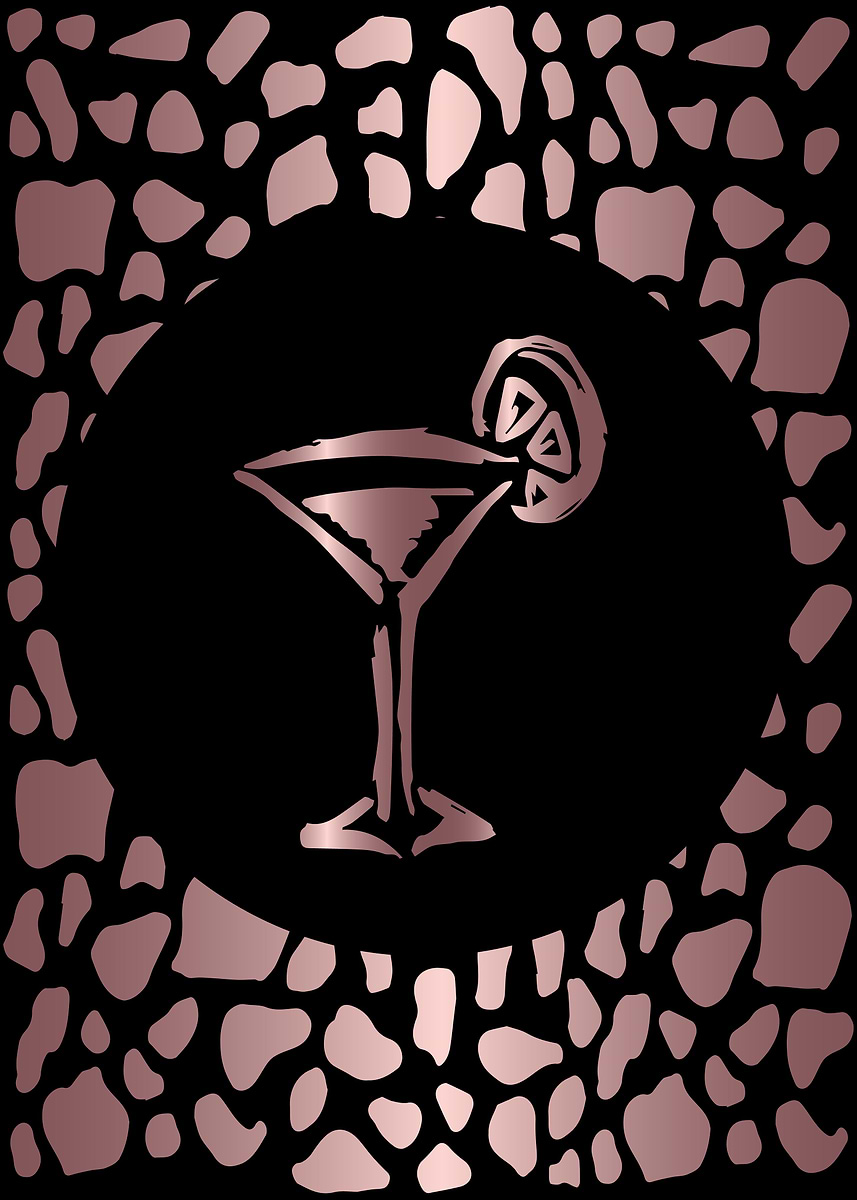 'Rose Gold Drinks 7' Poster, picture, metal print, paint by Maricris M ...