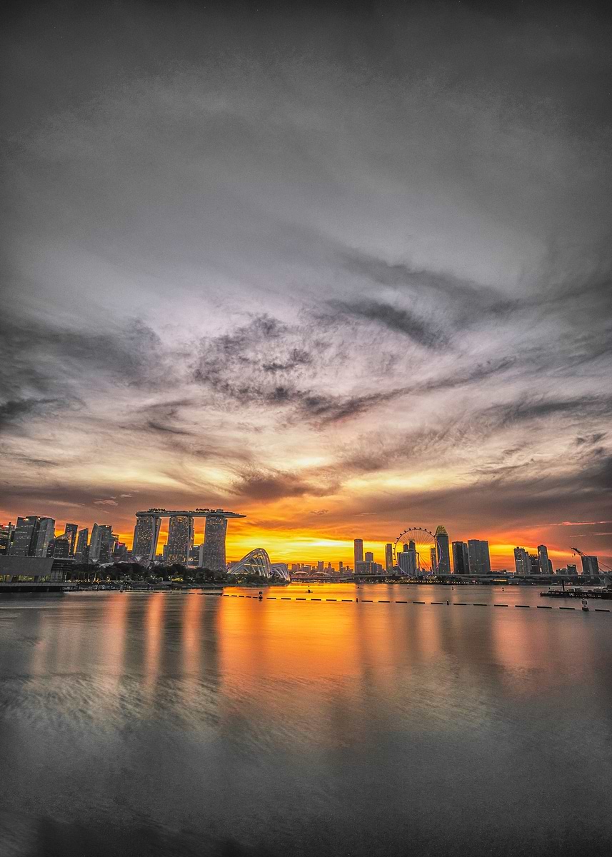 'Orange Sunset' Poster, picture, metal print, paint by Hua Thun Ho ...