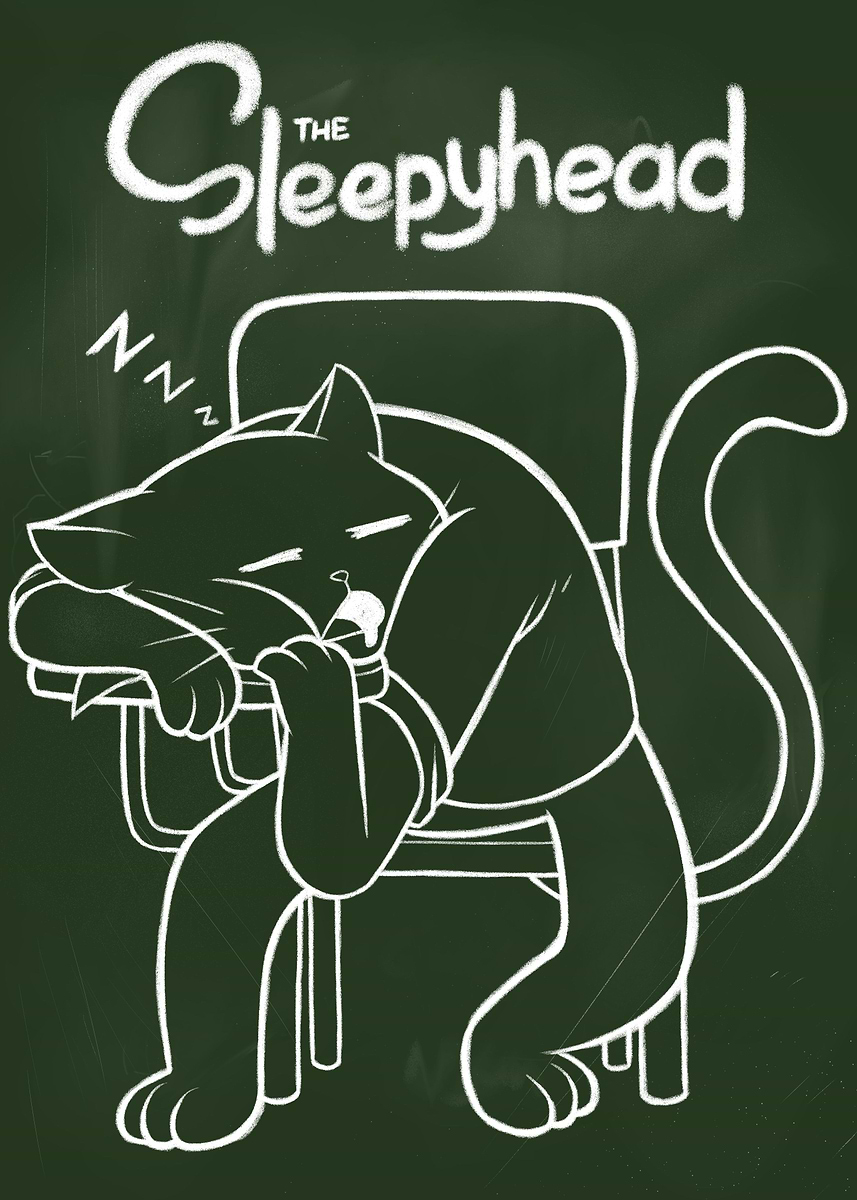 'The Sleepyhead' Poster, picture, metal print, paint by Artheo | Displate