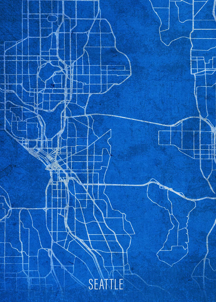 'Seattle Washington City' Poster, picture, metal print, paint by Design ...