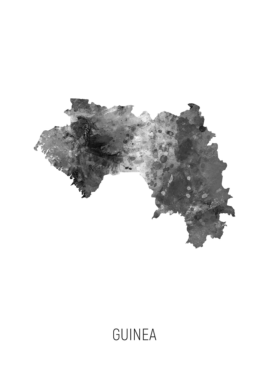 'Guinea Map' Poster, picture, metal print, paint by Michael Tompsett ...