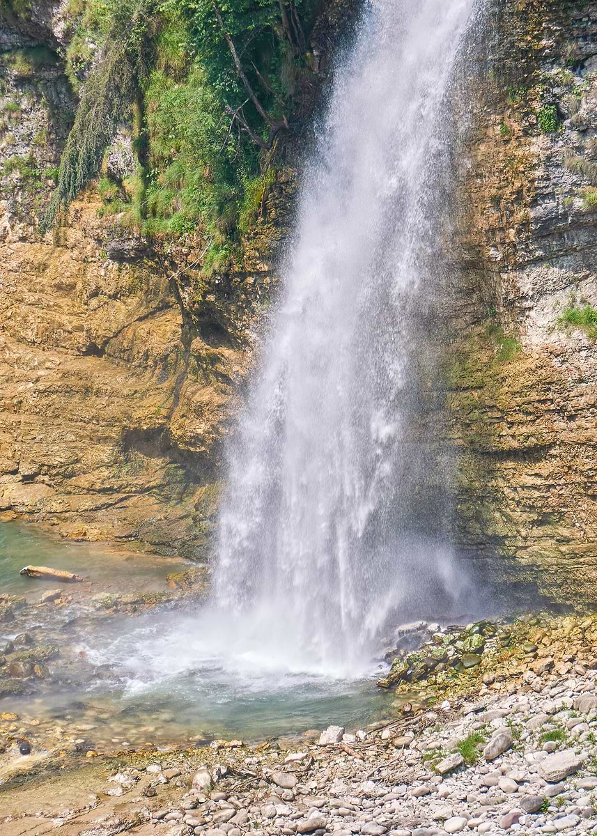 'scenic waterfalls' Poster, picture, metal print, paint by Ornella ...