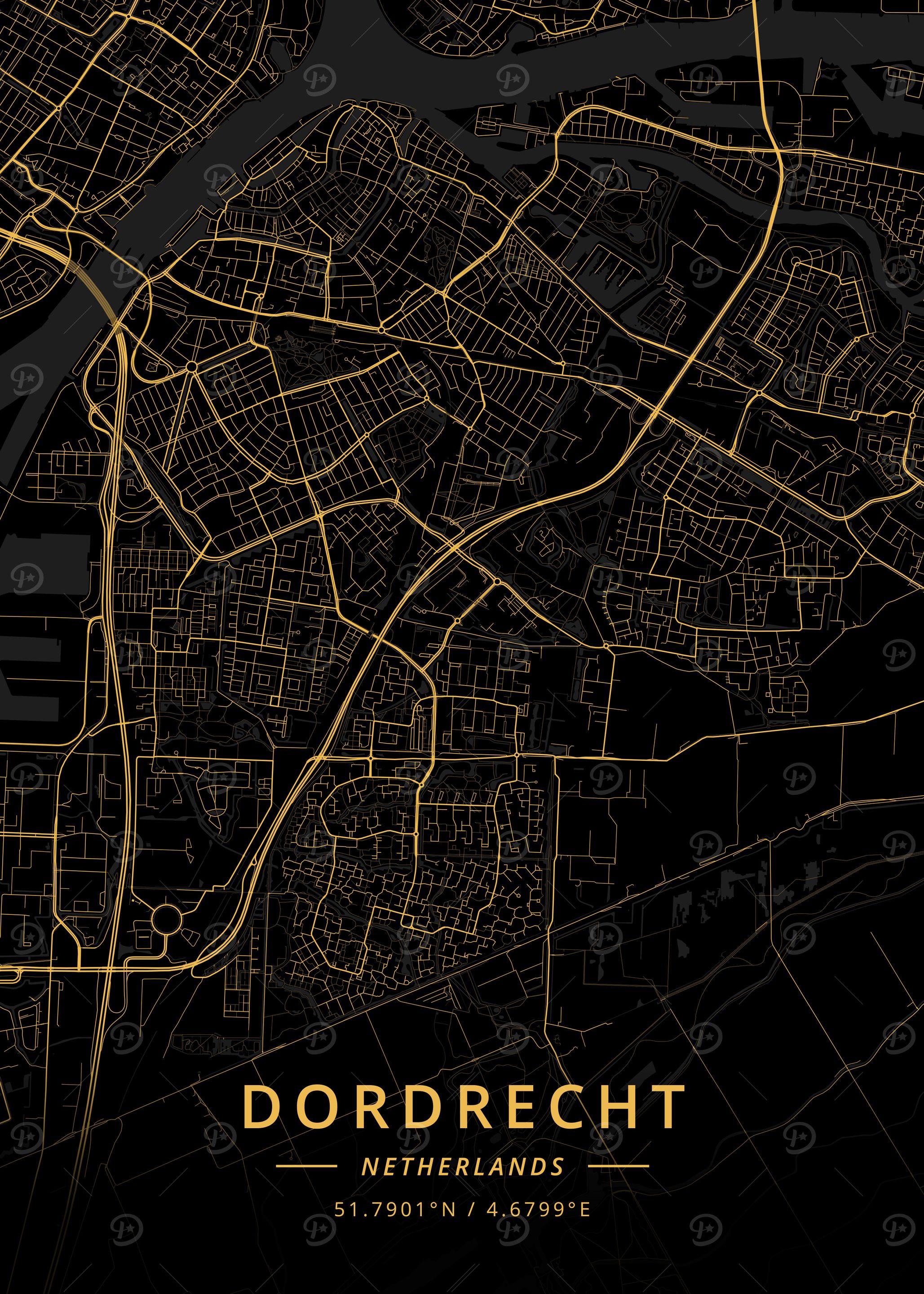 'Dordrecht Netherlands' Poster, picture, metal print, paint by Designer ...