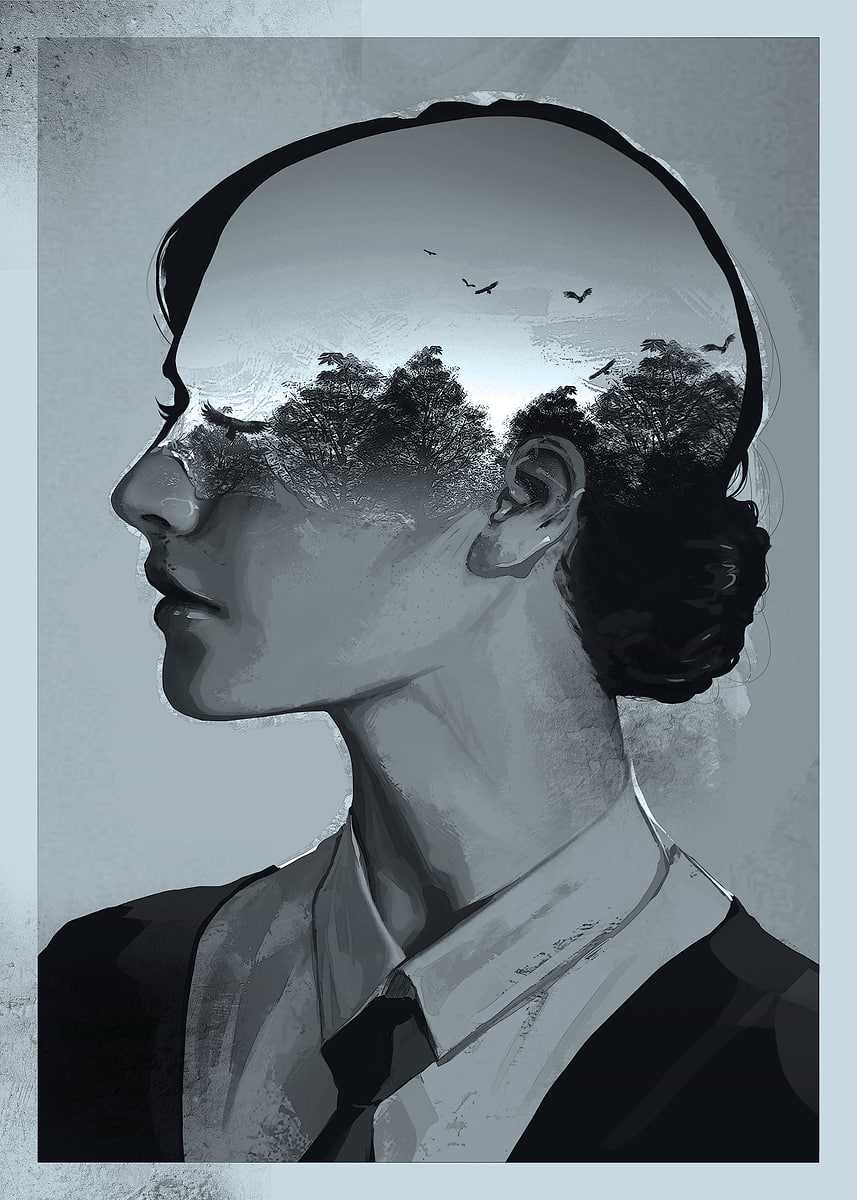 'Headspace' Poster, picture, metal print, paint by Rashed Alakroka ...