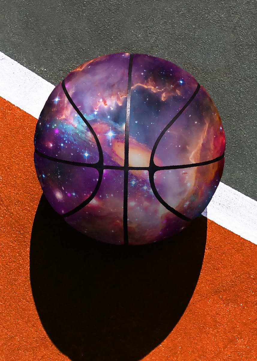 'Basketball Galixy' Poster, picture, metal print, paint by David Loblaw ...