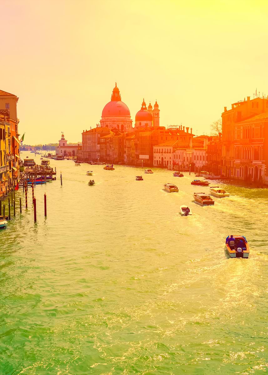 'Grand Canal View On Basili' Poster, picture, metal print, paint by ...