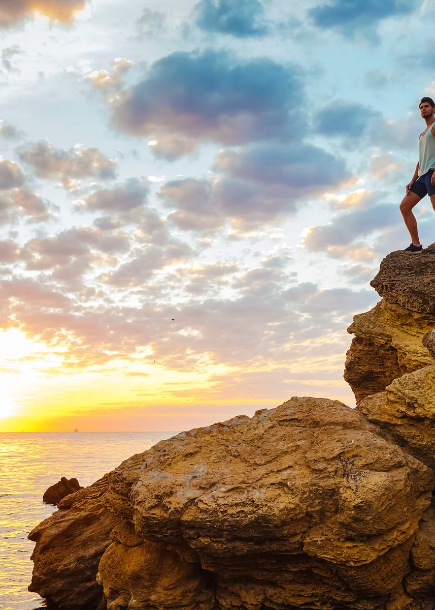 'Young Casual Man Standing ' Poster, picture, metal print, paint by ...