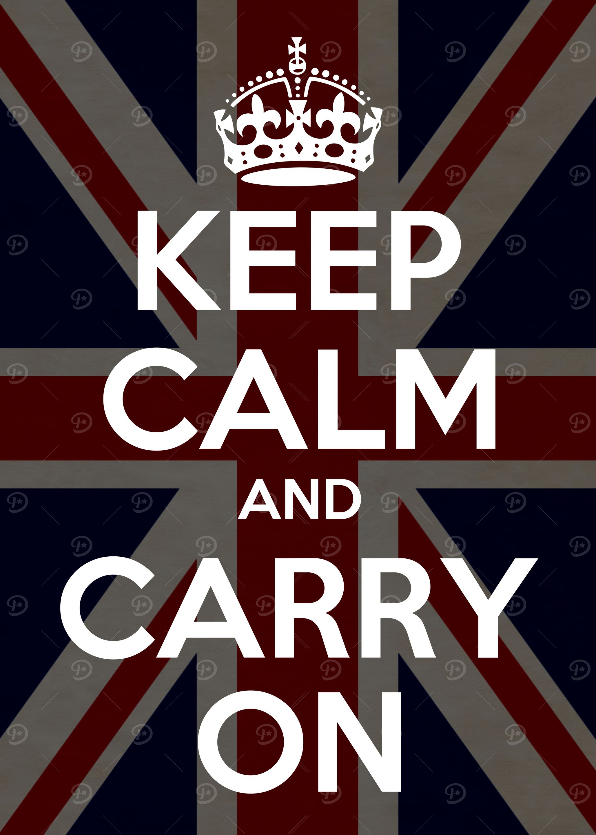 'Keep Calm and Carry On ' Poster, picture, metal print, paint by Atomic ...