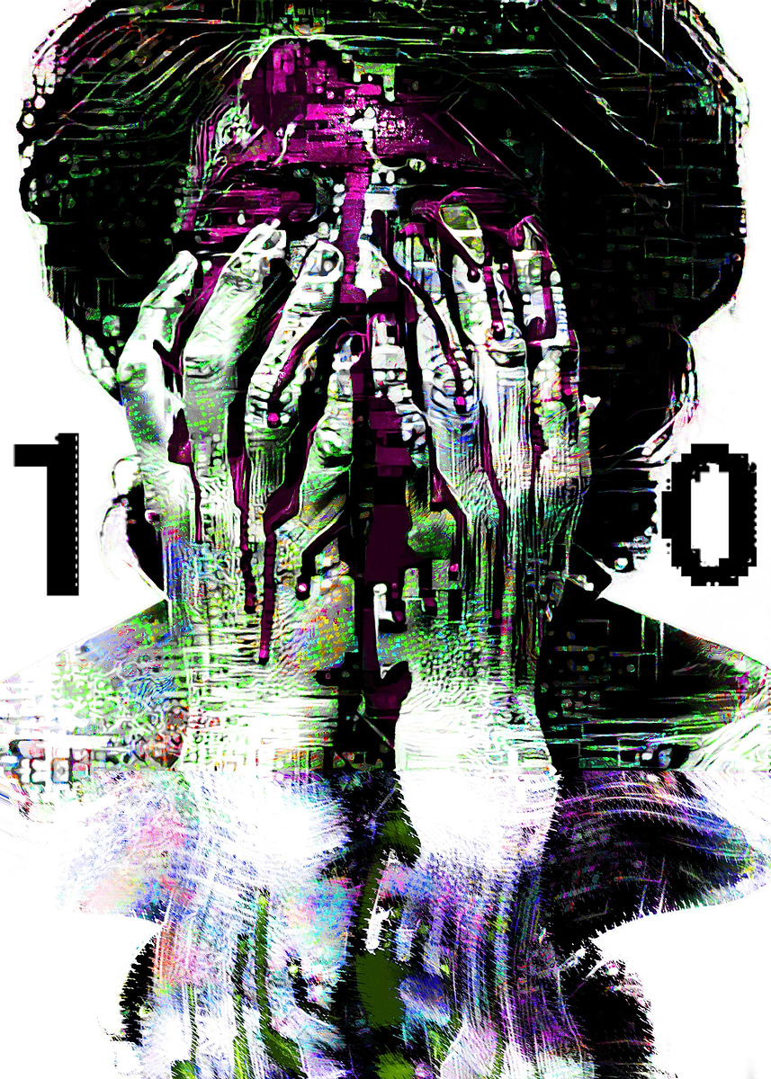 'Too Much Computer' Poster, picture, metal print, paint by psyl0q ...