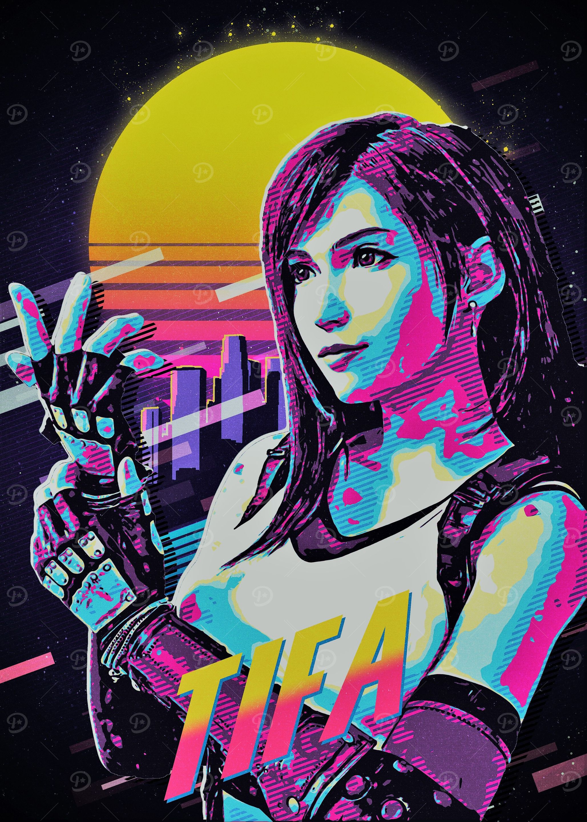 'tifa' Poster, picture, metal print, paint by Dazz Bones | Displate