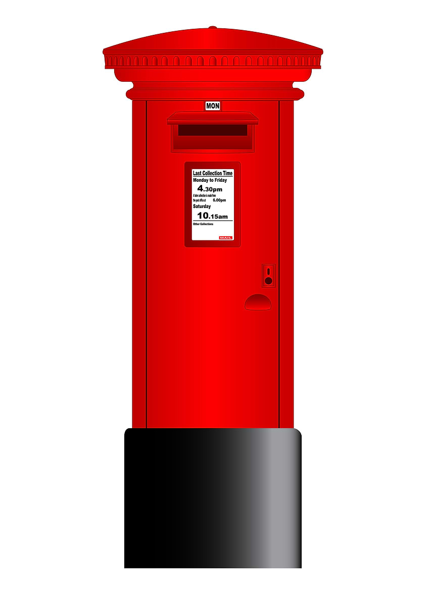 'Red Post Box' Poster, picture, metal print, paint by HomeStead Digital ...