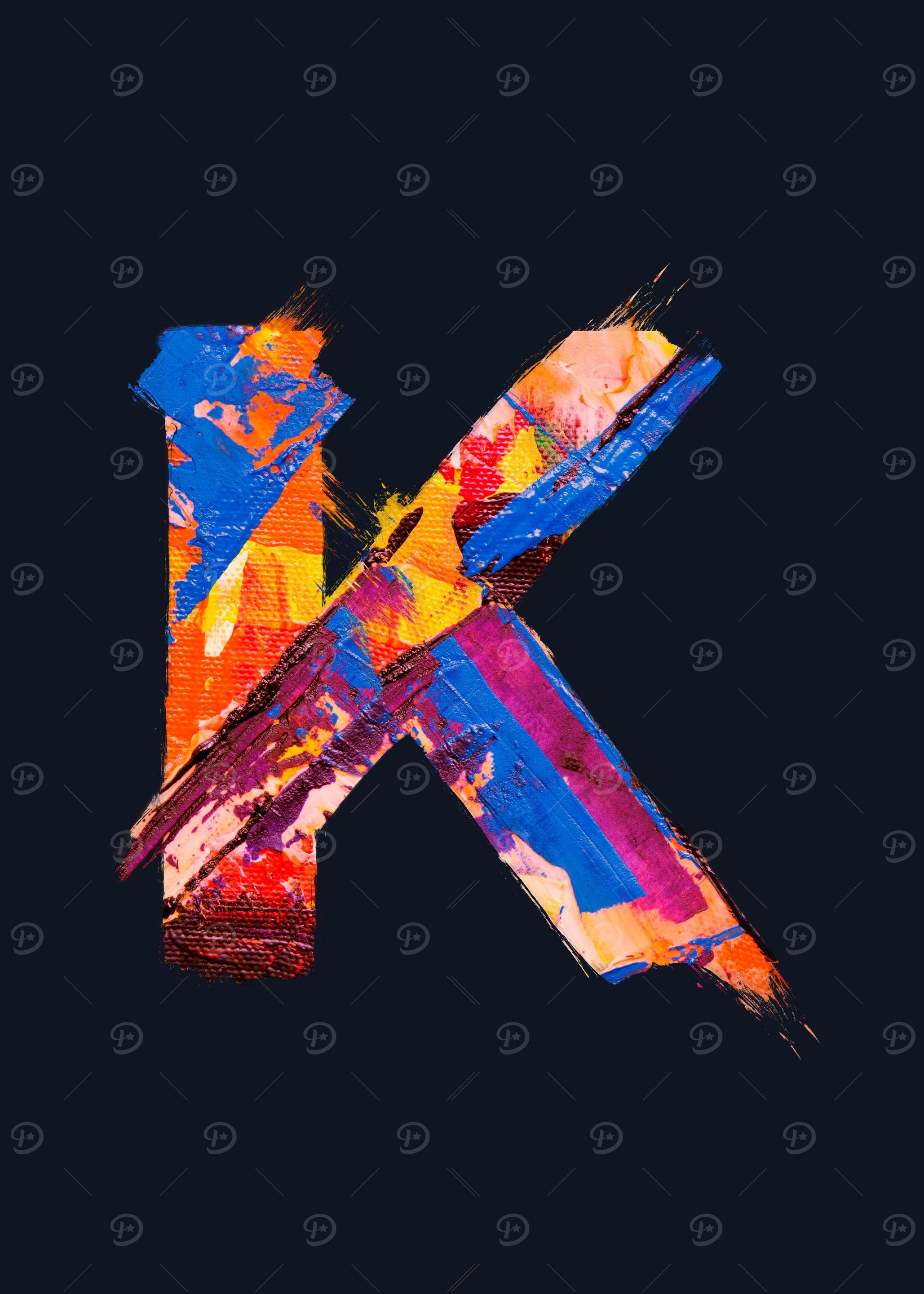 'Letter K' Poster, picture, metal print, paint by Peter Green | Displate