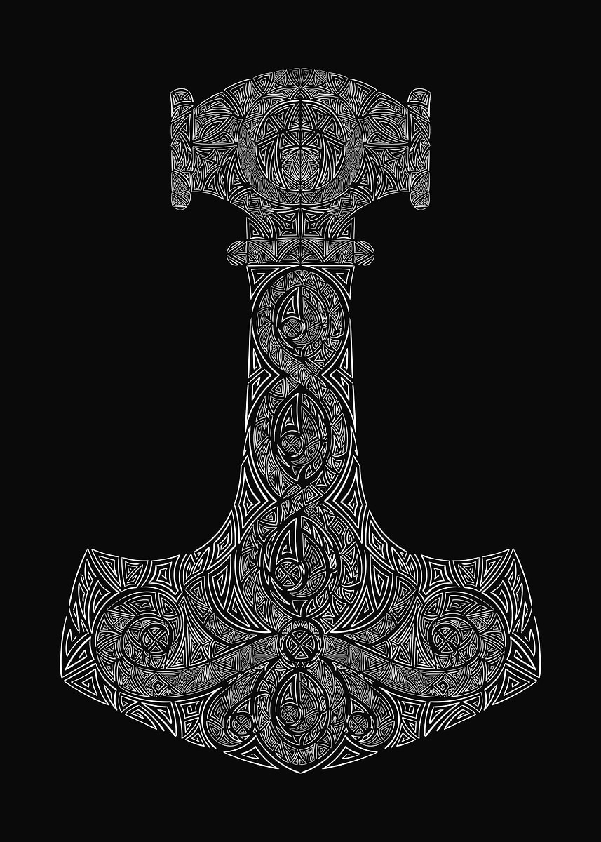 'MJOLNIR' Poster, picture, metal print, paint by Thjothvald | Displate