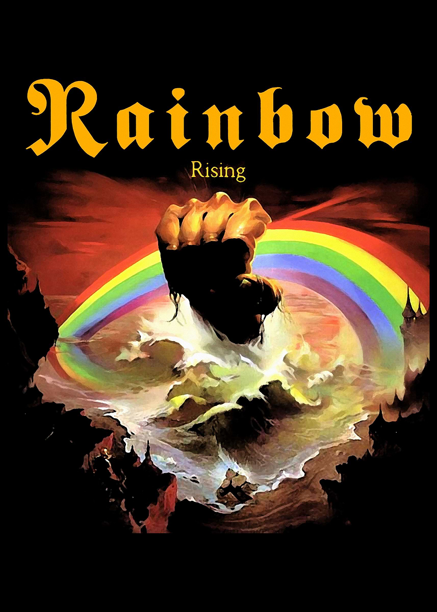 'Rainbow Rising Band Poster' Poster, picture, metal print, paint by ...