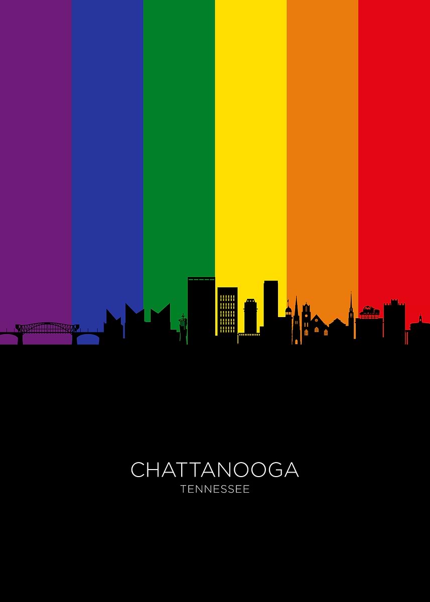 'Chattanooga Skyline' Poster, picture, metal print, paint by Michael ...