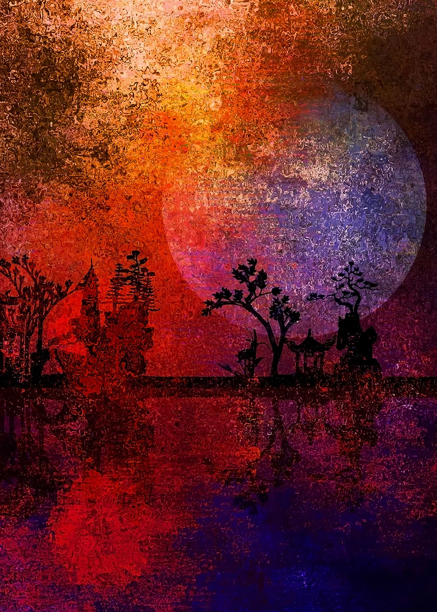 'Asia Landscape' Poster, picture, metal print, paint by Bruce Rolff ...