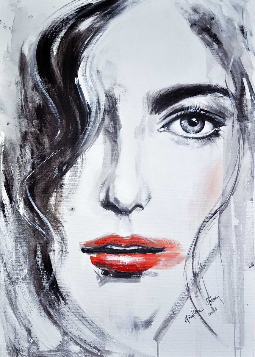 'Minimal Fashion Portrait' Poster, picture, metal print, paint by ...