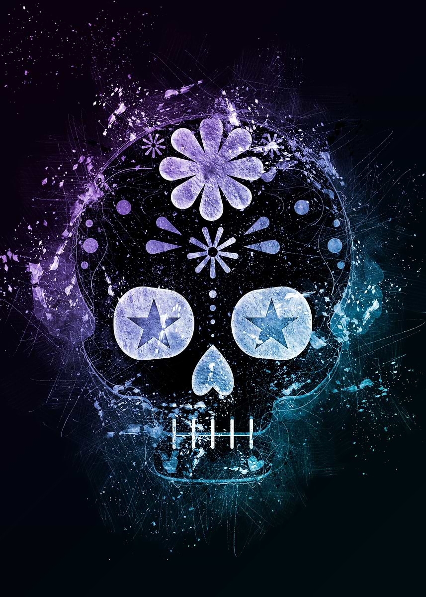 'Indonesian skull 3' Poster, picture, metal print, paint by Leviosa ...