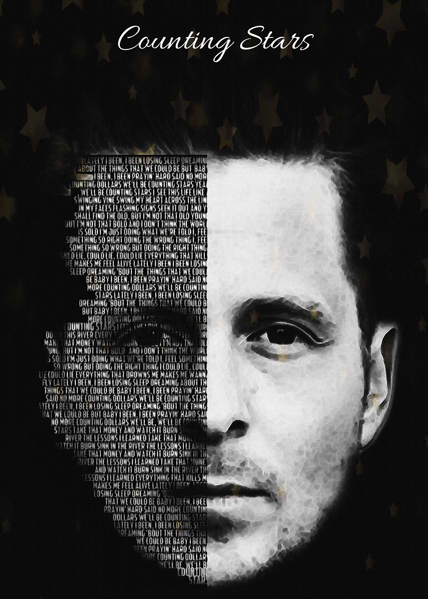 'Counting Stars ' Poster, picture, metal print, paint by The Poster ...