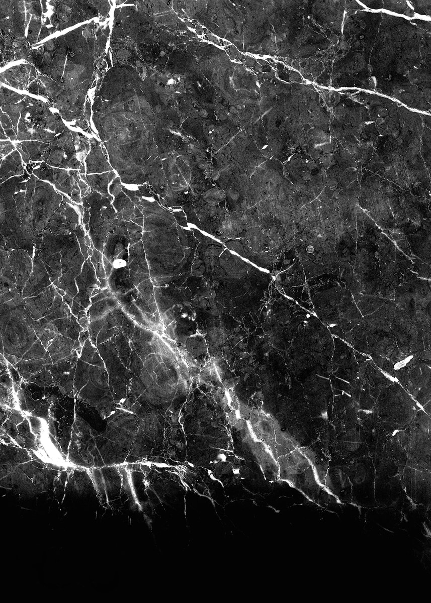 'Black Gray Marble 1 ' Poster, picture, metal print, paint by Anita's ...
