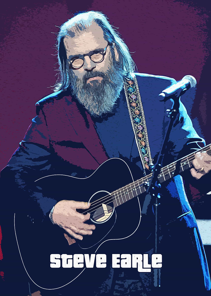 'Steve Earle' Poster, picture, metal print, paint by Dillon Holden ...