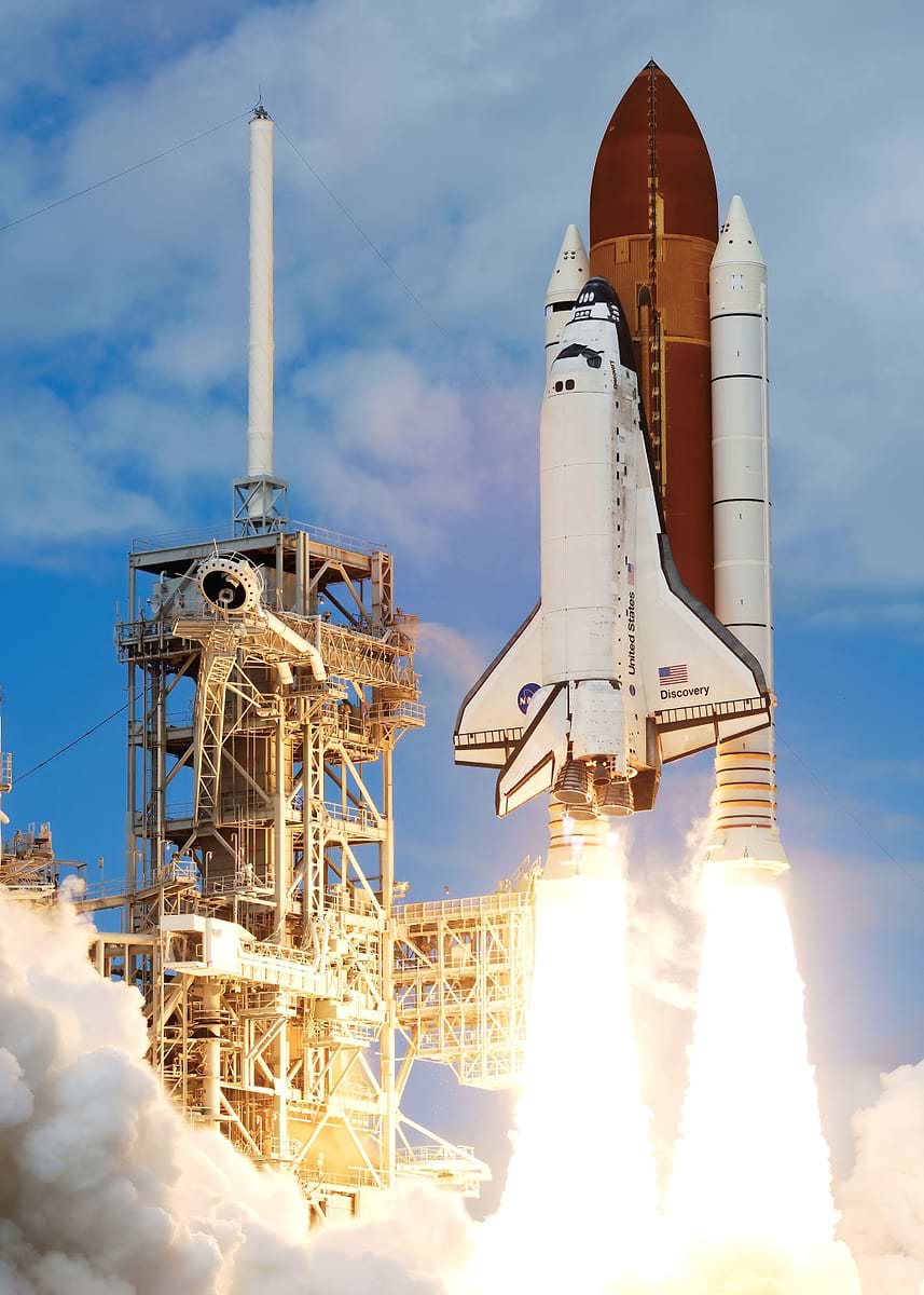 'Space Shuttle Launch' Poster, picture, metal print, paint by ...