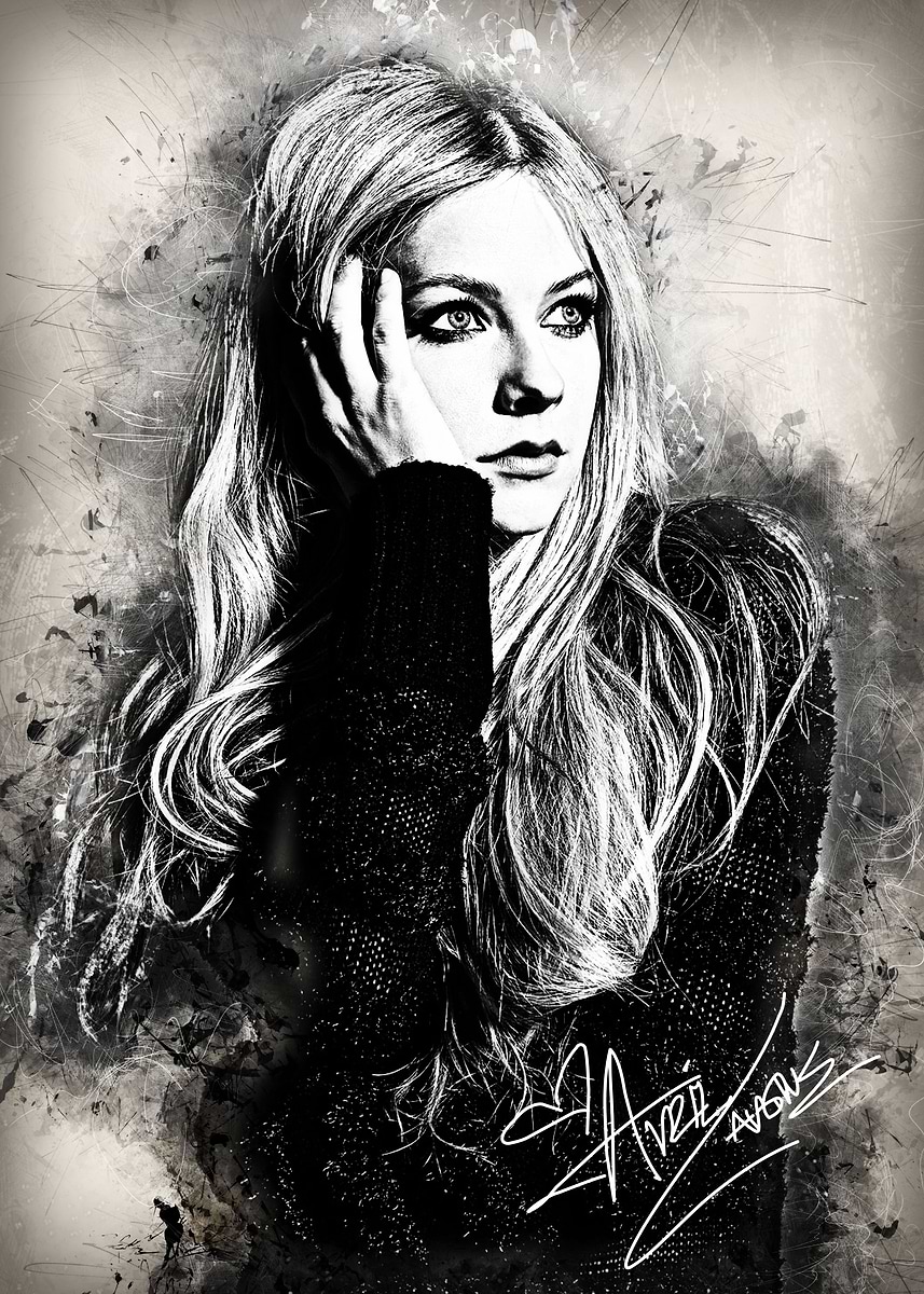 'Avril Lavigne' Poster, picture, metal print, paint by Riddle Mack ...