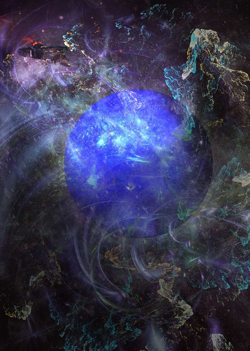 'Blue Planet' Poster, picture, metal print, paint by Kristinn Örn ...
