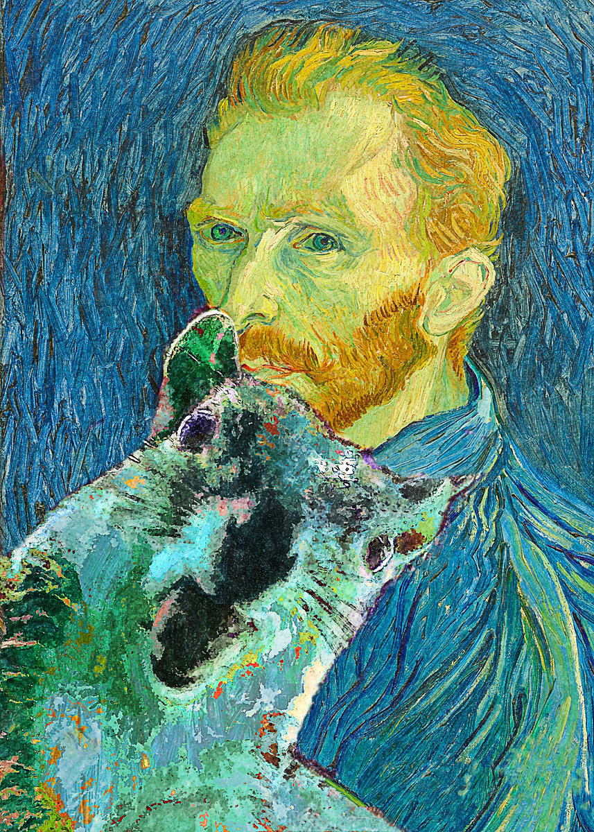 'Van Gogh photobomb' Poster, picture, metal print, paint by takumipark ...