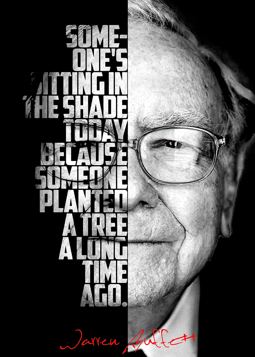 'Warren Buffett' Poster, picture, metal print, paint by BnWDesigner ...
