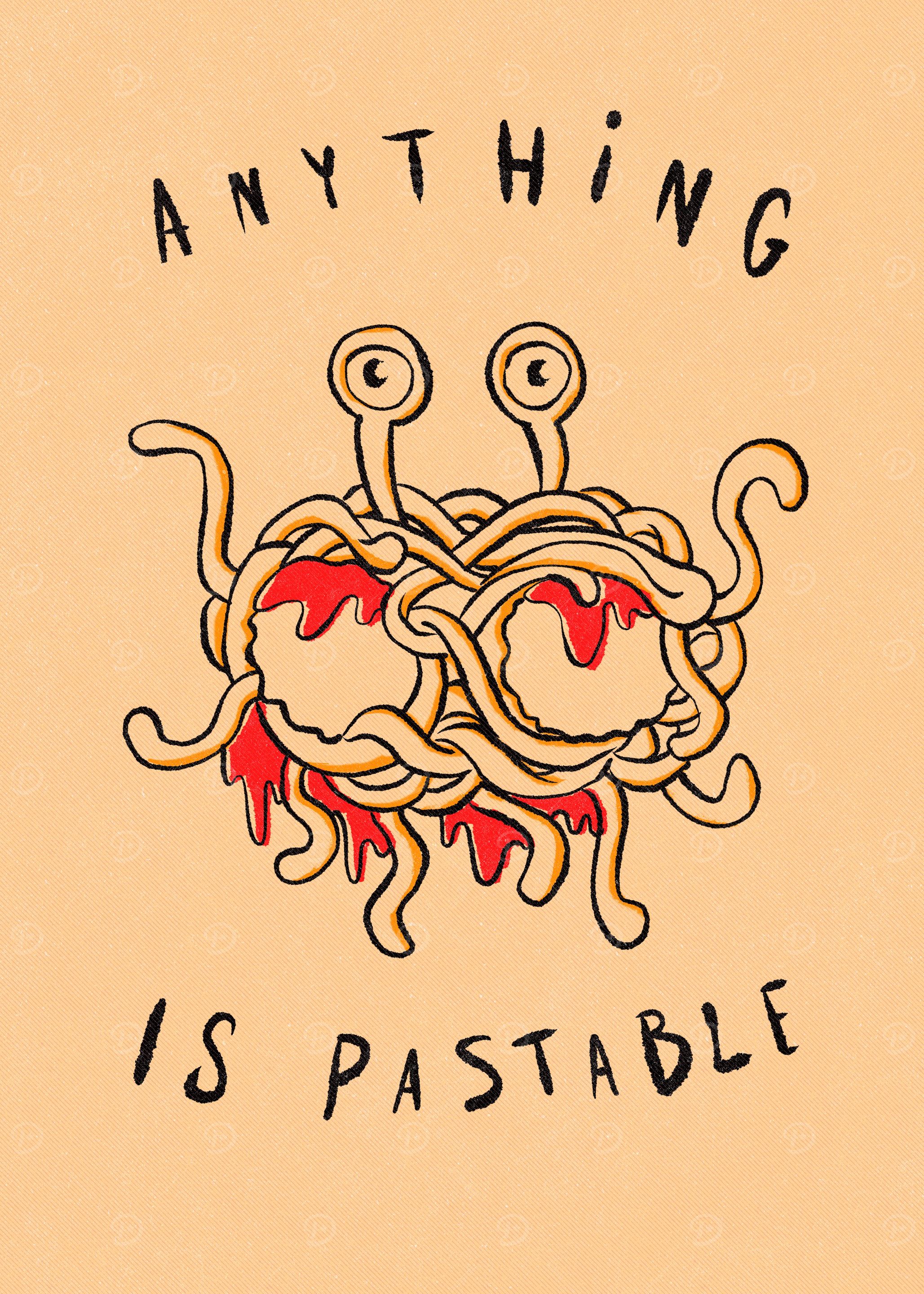 'Anything is pastable' Poster, picture, metal print, paint by Mr ...