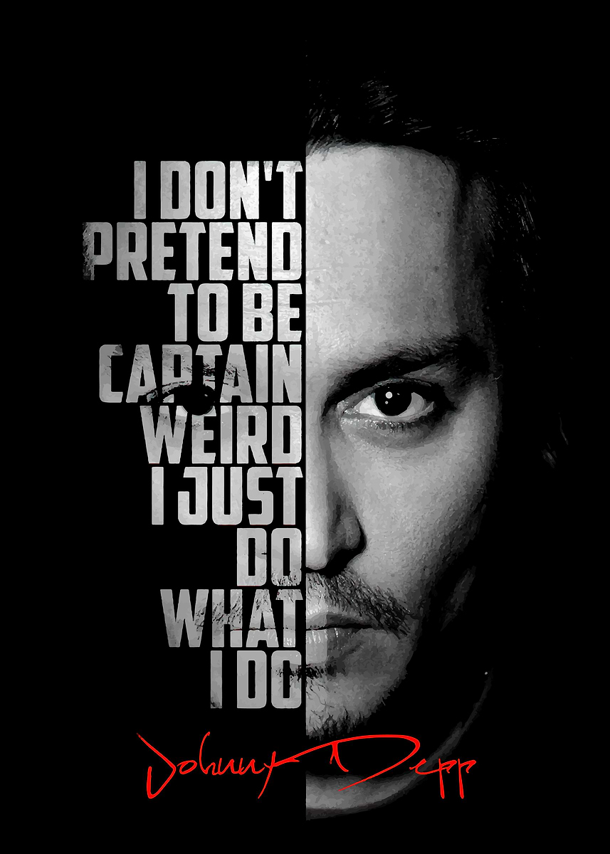 'Johnny Depp' Poster, picture, metal print, paint by BnWDesigner | Displate
