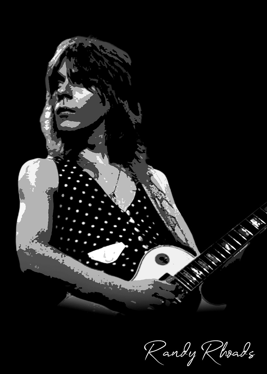 'Randy Rhoads' Poster, picture, metal print, paint by Beasley Kirk ...