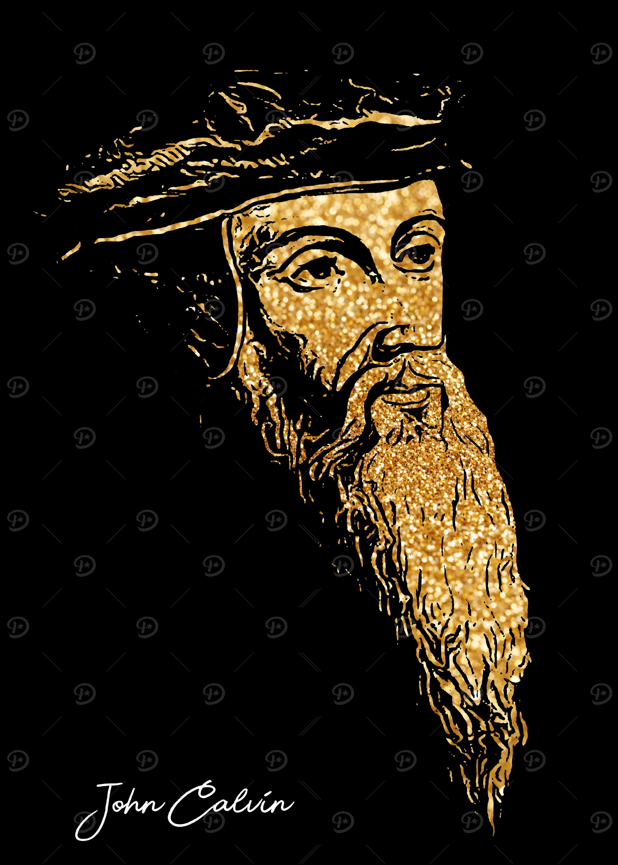 'John Calvin' Poster, picture, metal print, paint by Klark Konrad ...