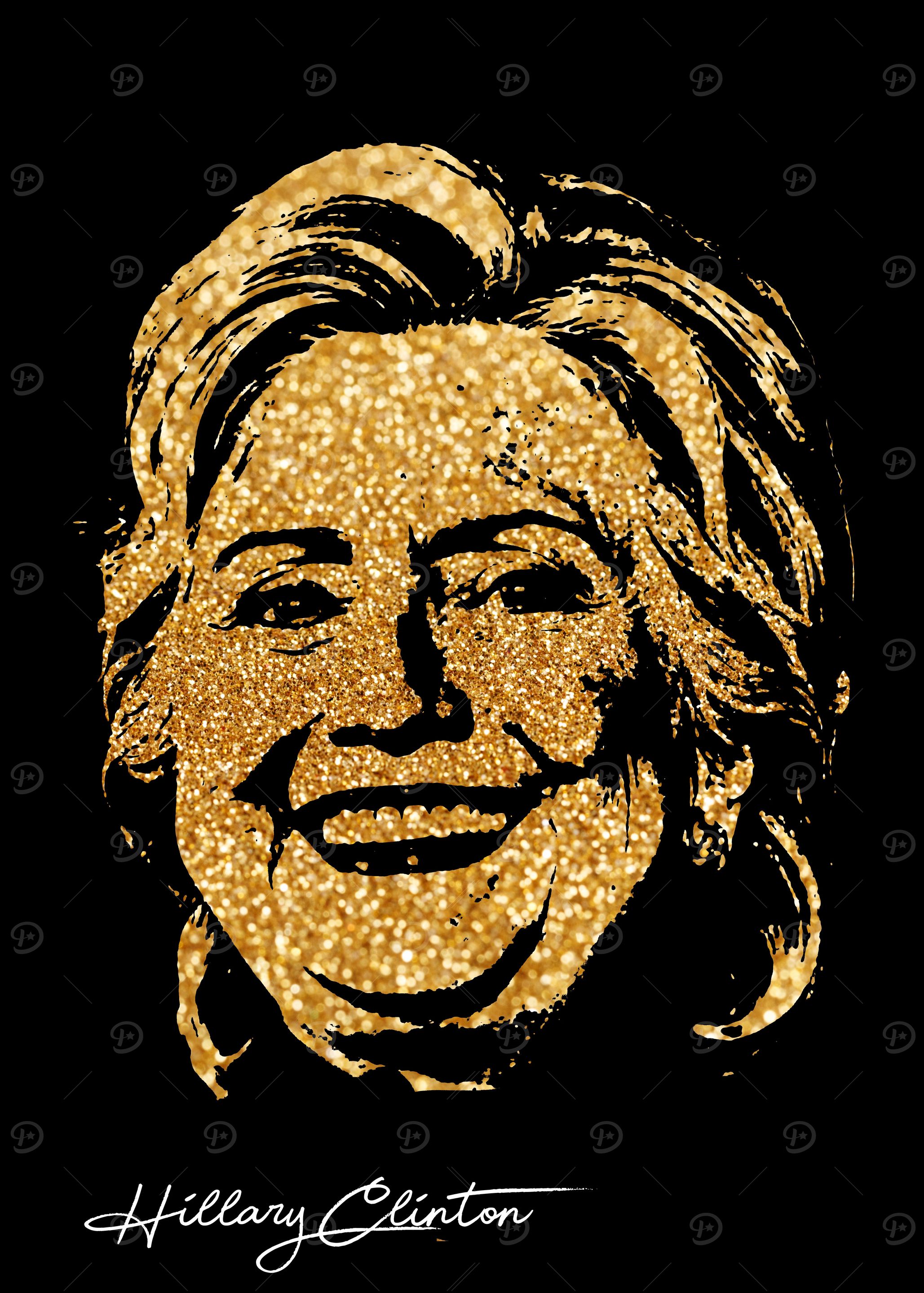 'Hillary Clinton' Poster, picture, metal print, paint by Klark Konrad ...