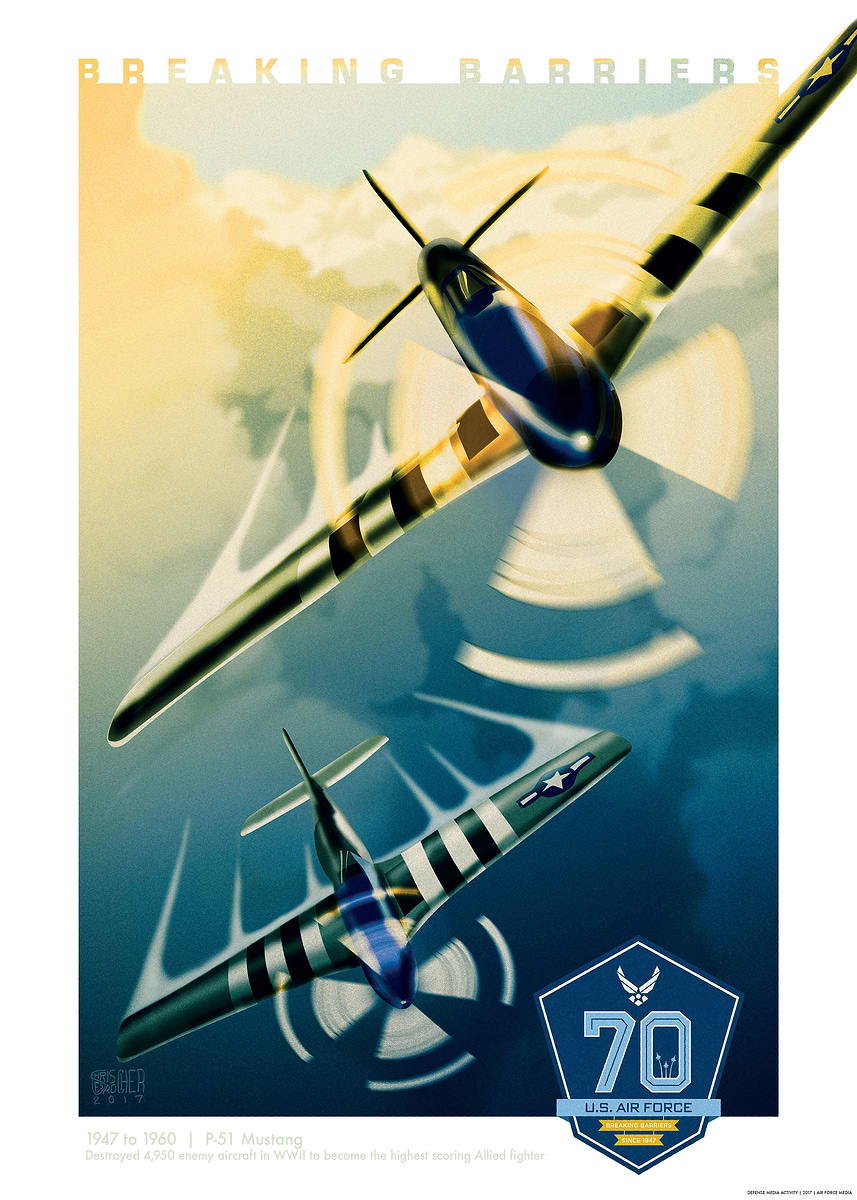 'VINTAGE AIR FORCE' Poster, picture, metal print, paint by Drama Poster ...