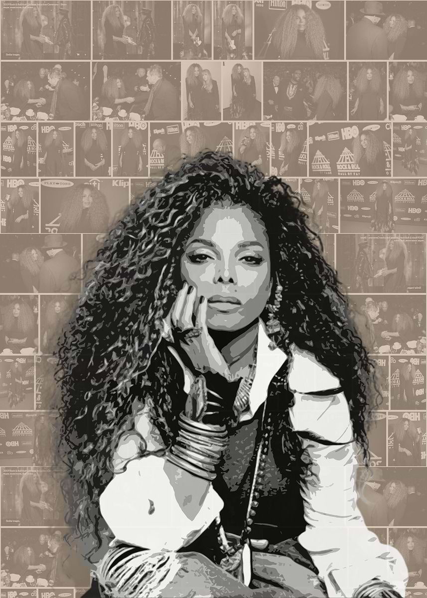 'Janet Jackson' Poster, picture, metal print, paint by Booth Callahan ...